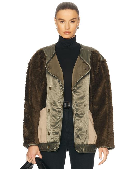 R13 Cocoon Jacket in Brown | Lyst