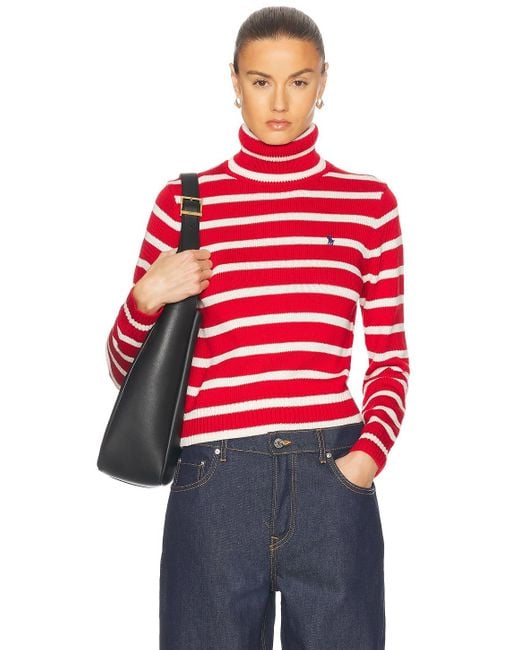 Polo Ralph Lauren Turtleneck Sweater in Red | Lyst