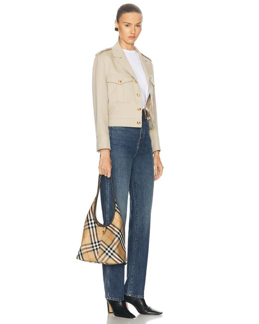 Burberry Small Hobo Bag in Metallic | Lyst