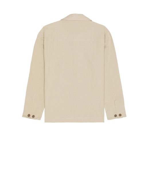 WAO The Linen Shirt Jacket in Natural for Men | Lyst