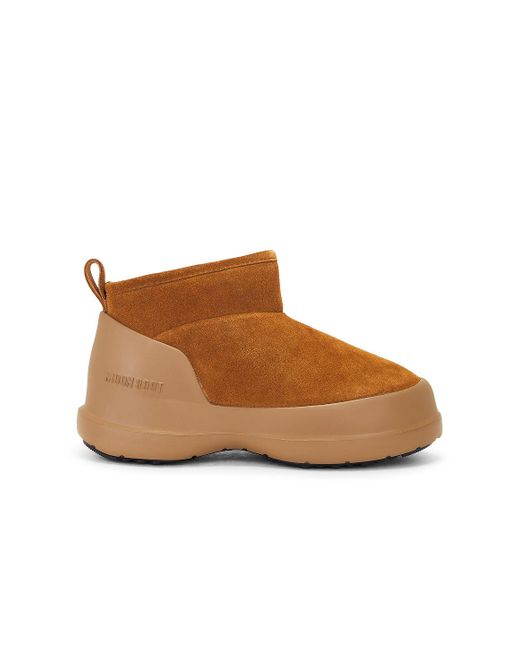 Moon Boot Luna Low Suede Boot in Brown | Lyst