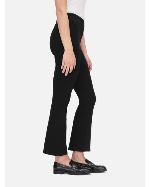 FRAME Jet Set Crop Mini Boot Jeans in Black | Lyst UK