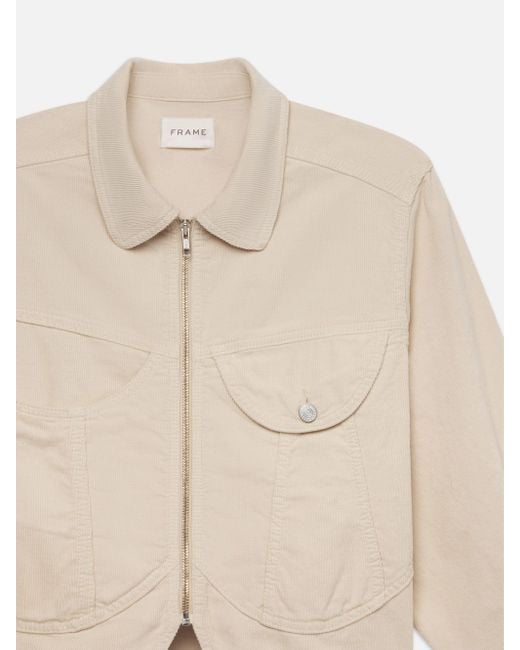 FRAME Corduroy Heart Jacket in Natural | Lyst