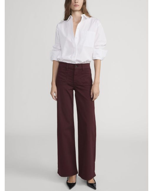 FRAME Le Slim Palazzo Modernist Pocket in Purple | Lyst UK