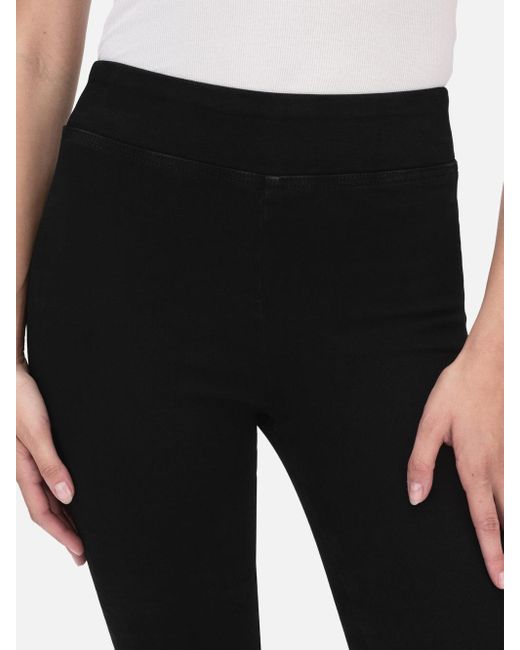 FRAME Jet Set Crop Mini Boot Jeans in Black | Lyst