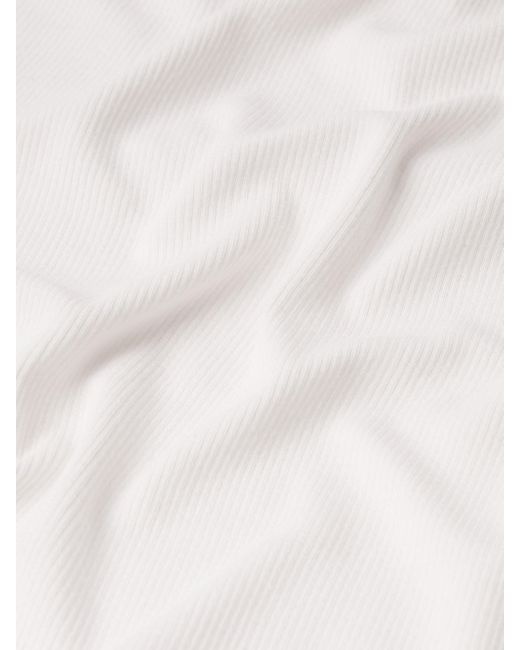 FRAME The Satin Trim Tank in White | Lyst