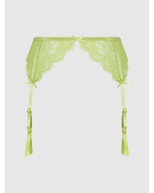 Frederick's of Hollywood Kellie Lace Garter in Green | Lyst
