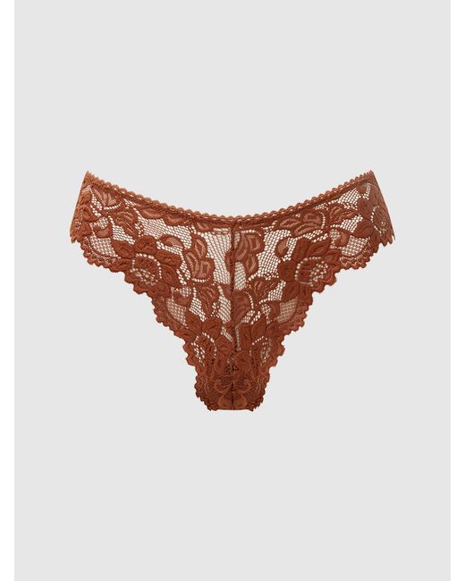 Frederick's of Hollywood Jessica Lace Tanga in White | Lyst