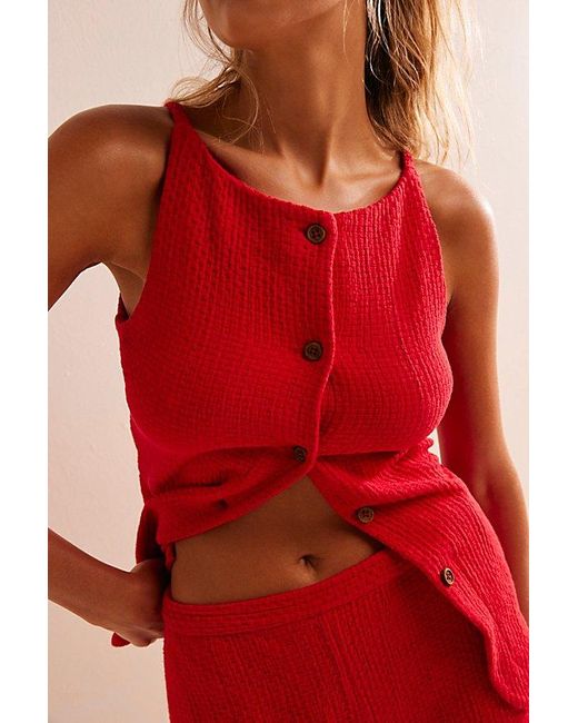 Free People Coastal Classy Set in Red | Lyst