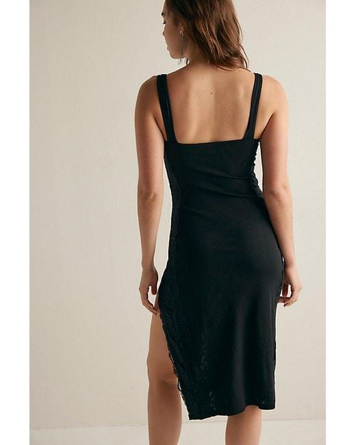 Free People Not Your Baby Midi Slip in Black | Lyst UK