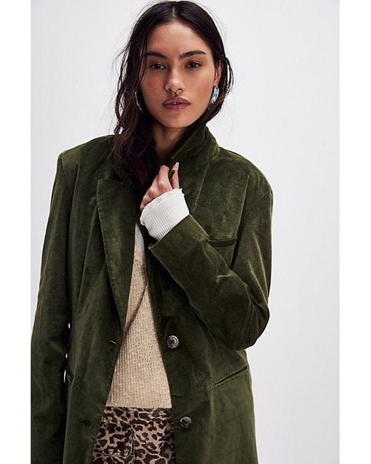 Free People Hailey Velvet Duster Jacket | Lyst