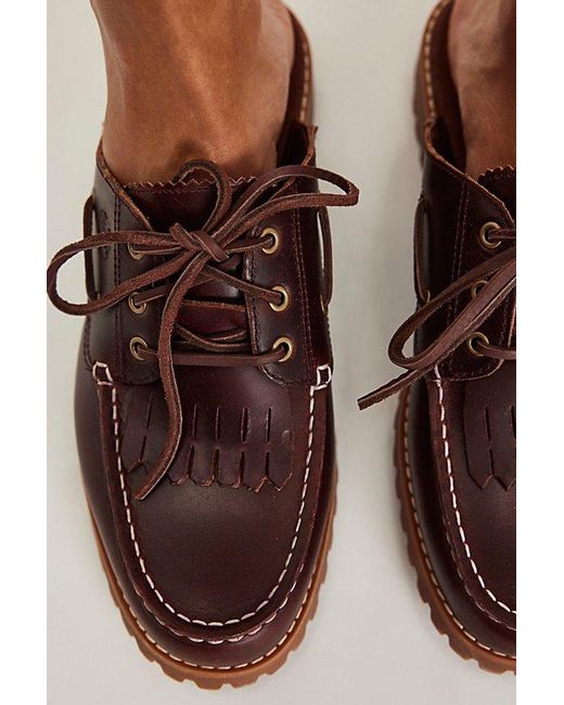 Timberland Noreen Boat Mules in Red | Lyst