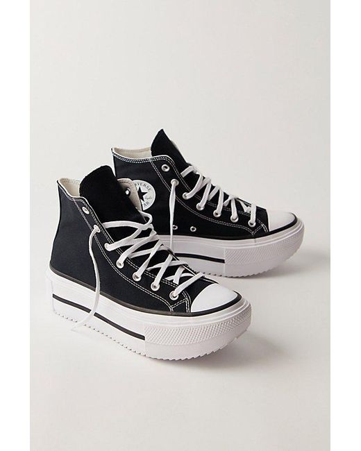 Converse Chuck All Star Lift Double Stack Sneakers in Black | Lyst