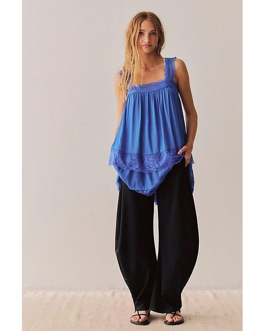 Free People Forever Yours Mini Slip Dress in Blue | Lyst