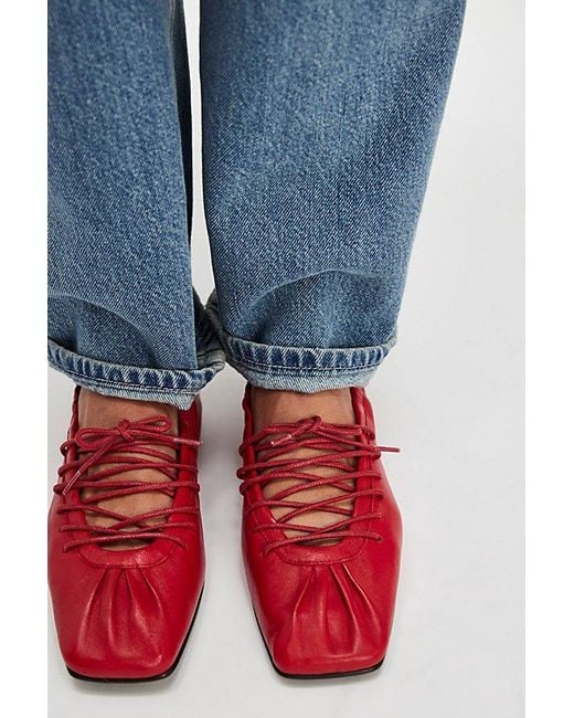 Alohas Aureline Lace-Up Flats in Blue | Lyst