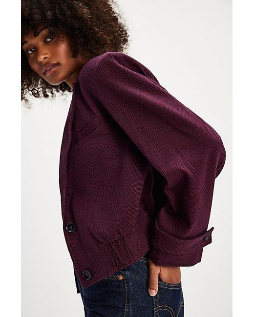 Free People Agnes Jacket in Purple | Lyst