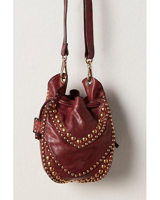 Campomaggi Studded Crossbody in Red | Lyst