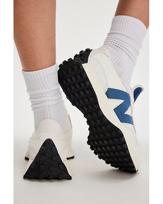New Balance 327 Suede Sneakers in Blue | Lyst