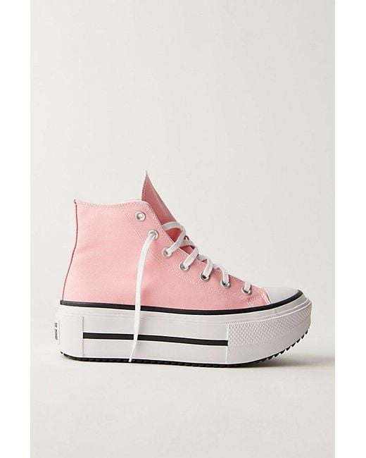 Converse Chuck All Star Lift Double Stack Sneakers in Pink | Lyst