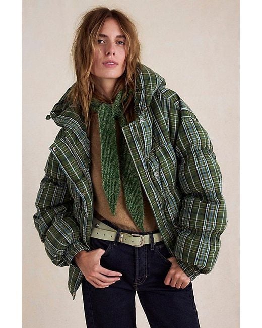 Free People Party Of One Puffer Jacket in Green | Lyst