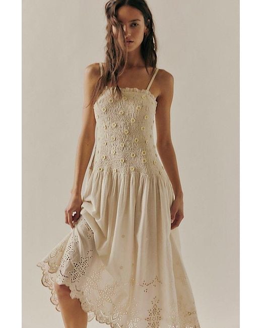 Free People Daphne Midi Dress in Brown | Lyst UK