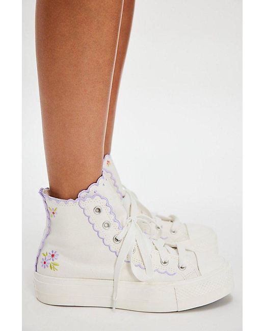 Converse Chuck Taylor All Star Lift Platform Embroidered Sneakers in ...