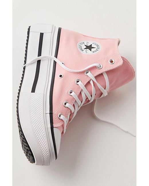 Converse Chuck All Star Lift Double Stack Sneakers in Pink | Lyst
