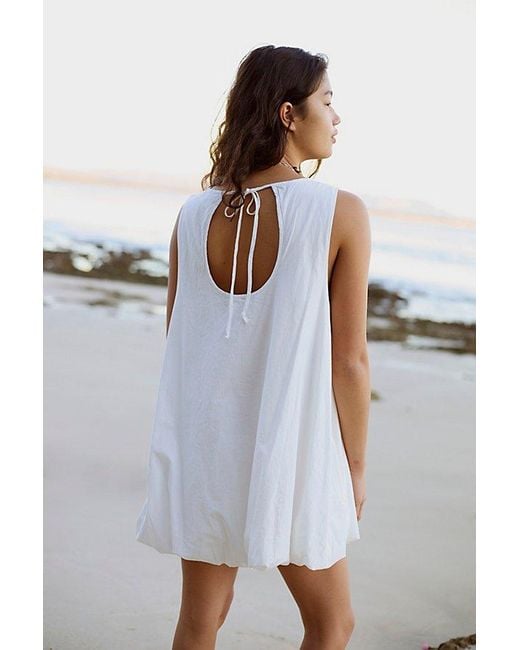 Free People Struttin' Bubble Mini Dress in Natural | Lyst