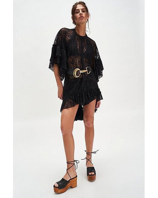Free People Brielle Lace Maxi Top in Black | Lyst