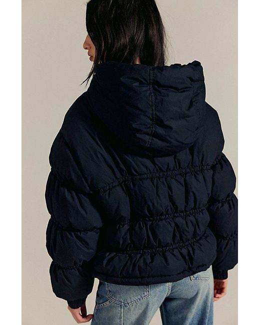 Free People Party Of One Solid Puffer Jacket in Blue | Lyst UK
