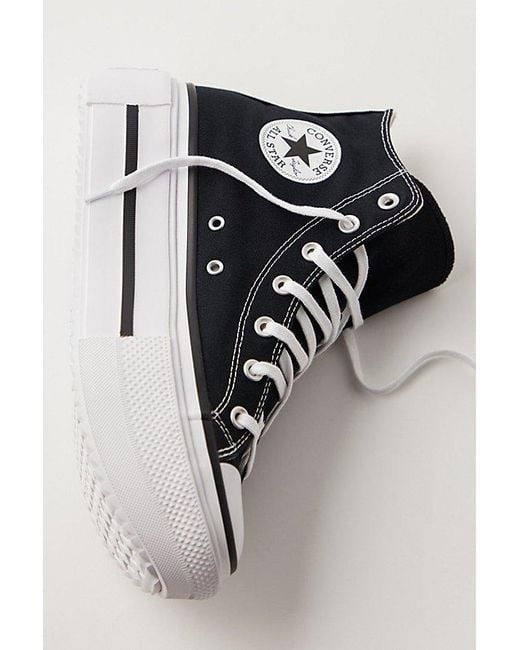 Converse Chuck All Star Lift Double Stack Sneakers in Black | Lyst