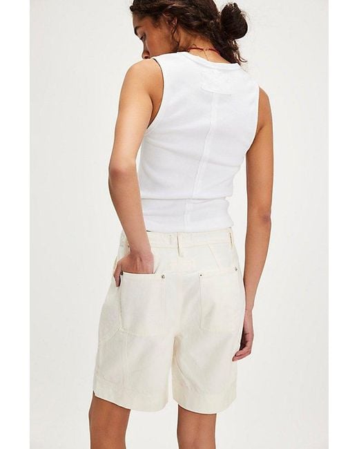 Free People We The Free Milo Carpenter Shorts in White | Lyst