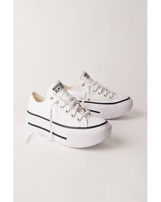 Converse Chuck Taylor All Star Lift Double Stack Sneakers in Natural | Lyst