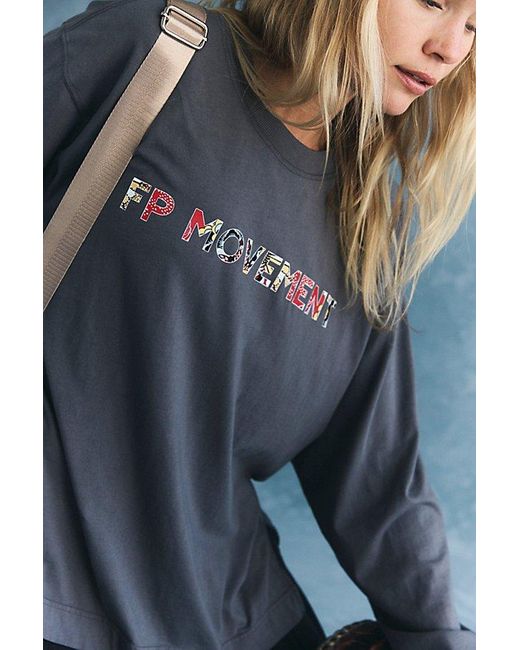 Fp Movement Hustle Logo Layer in Blue | Lyst