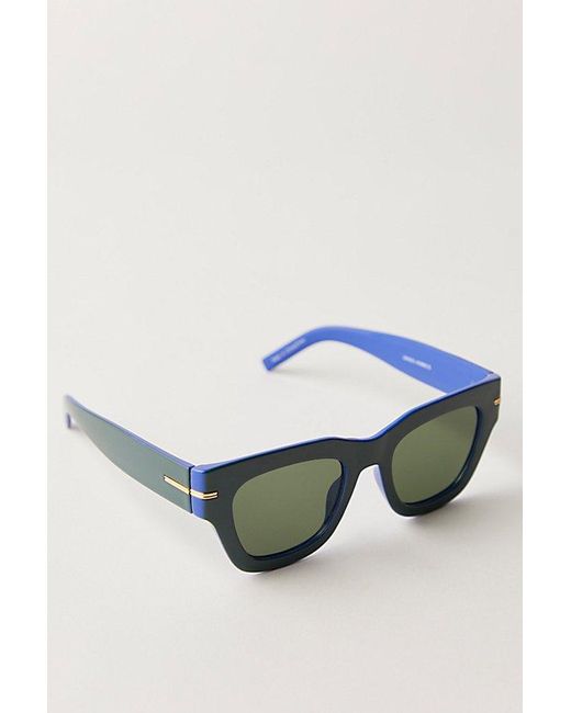 Free People Jackson Two Tone Square Sunglasses in Blue | Lyst UK