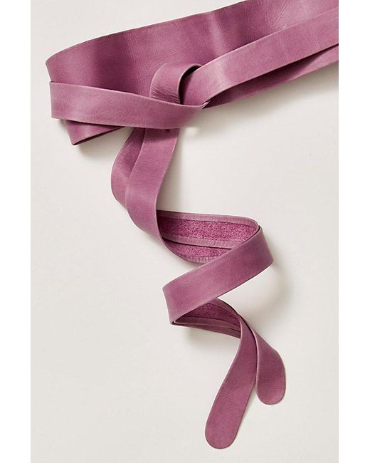 Ada Leather Obi Belt in Pink | Lyst UK