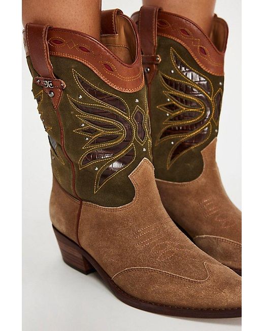 Sam Edelman Rylin Western Boots in Brown | Lyst