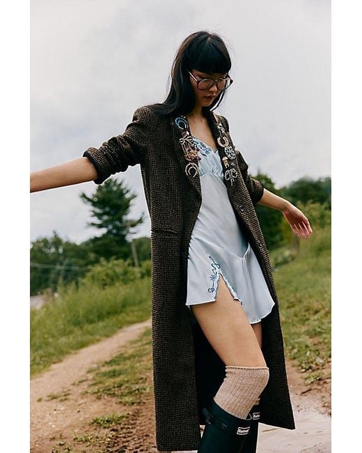 Free People Hailey Tweed Duster Jacket | Lyst UK