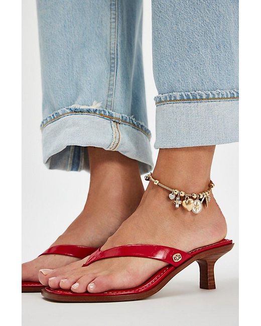 Sam Edelman Dollie Thong Heels in Blue | Lyst