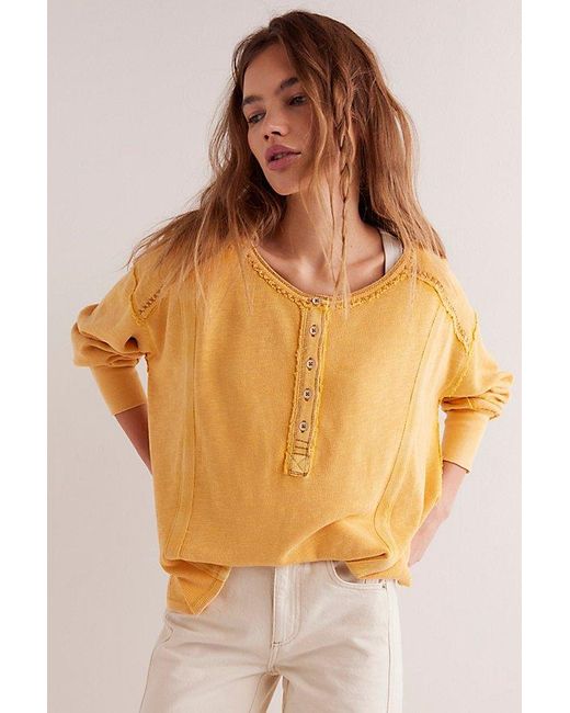 Free People We The Free Taylor Henley in Natural | Lyst