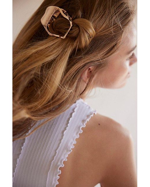 Free People Hard Core Flat Claw Clip in Metallic | Lyst