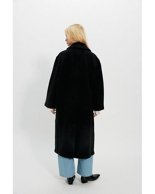 Free People Alter Ego Wool Coat Jacket in Black | Lyst UK