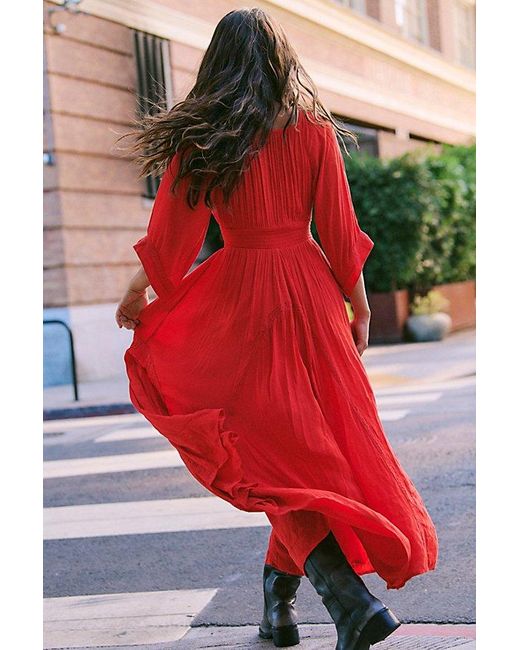 free-est Dixie Maxi Dress By in Red | Lyst UK
