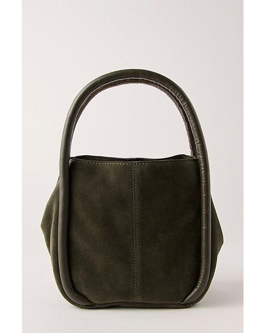 Free People Barlow Suede Bucket Bag in Green | Lyst UK