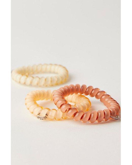 Teleties Large Coil Hair Tie Pack in Orange | Lyst
