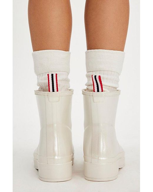 HUNTER Play Short Nebula Wellies in White | Lyst