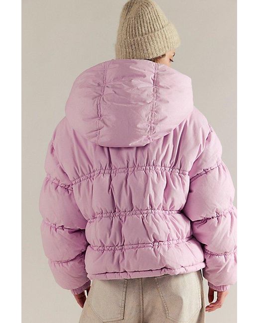 Free People Party Of One Solid Puffer Jacket in Pink | Lyst UK