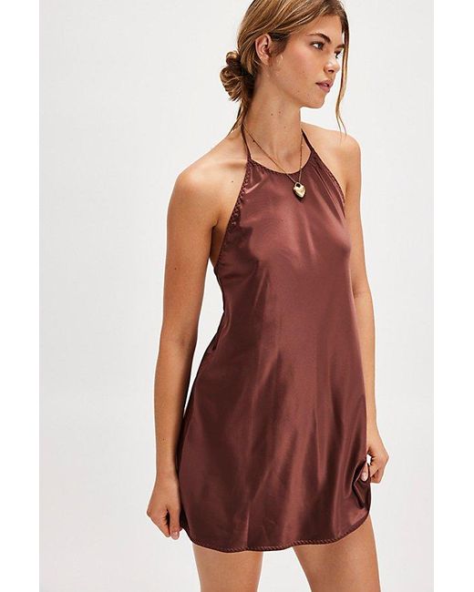 Free People Friday Fever Mini Slip in Red | Lyst