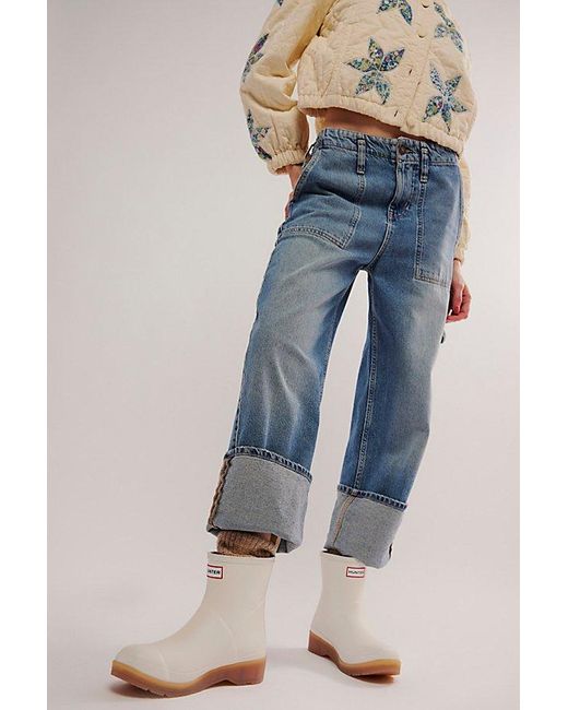 HUNTER Play Short Translucent Wellies in Blue | Lyst