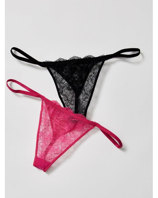 Free People Bright Eyes Thong 2 Pack Undies In Pink Lyst Canada